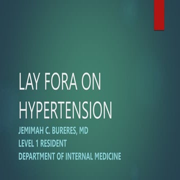 Lay Fora-Hypertension-a discussion of hypertension focused on the risks ...