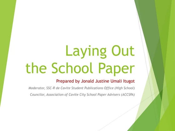 Newspaper Layout and Basic Guidelines | PPT