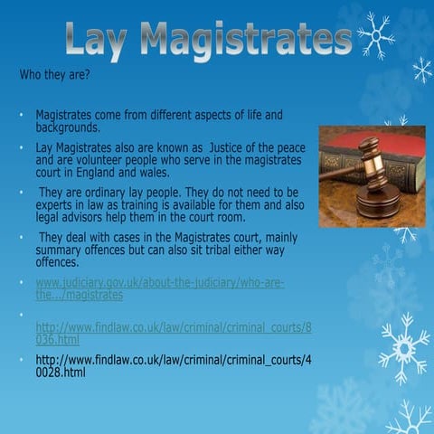 Lay people and magistrates full powerpoint | PPT