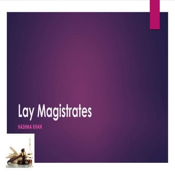 Lay people and magistrates full powerpoint | PPT