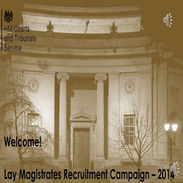Lay Magistrates Recruitment Campaign by Jennifer Maudsley | PPTX