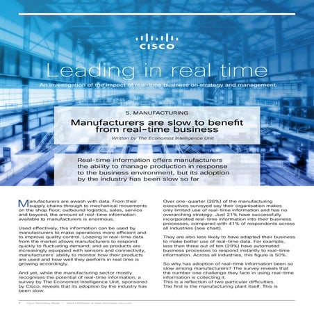 Using real-time information in manufacturing | PDF | Manufacturing ...