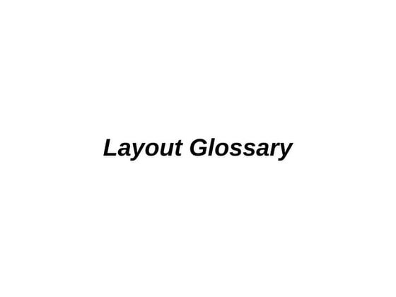 Glossary of magazine and newspaper layout terms | DOCX | Desktop ...