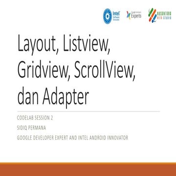 Layout Listview Gridview And Adapter Ppt 