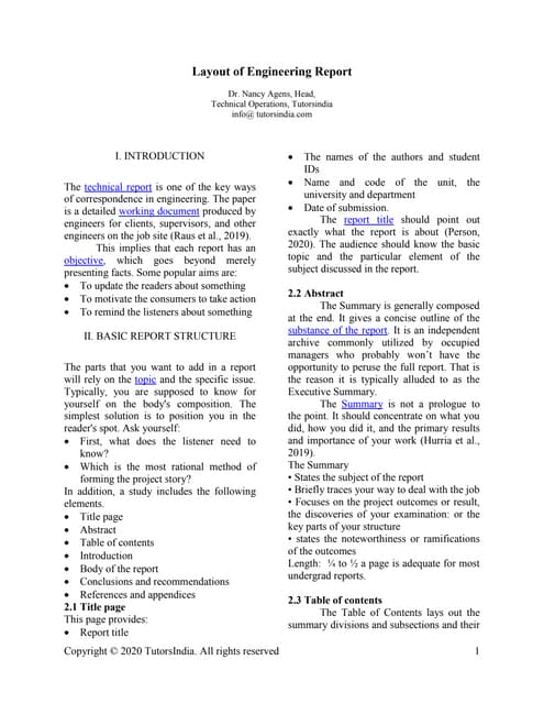 The Preliminary Project Report | PDF