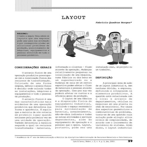 Administração de Produção - Layout/Arranjo Fisico | PPT
