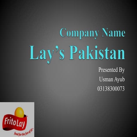 Lay’s pakistan by usman ayub | PPTX