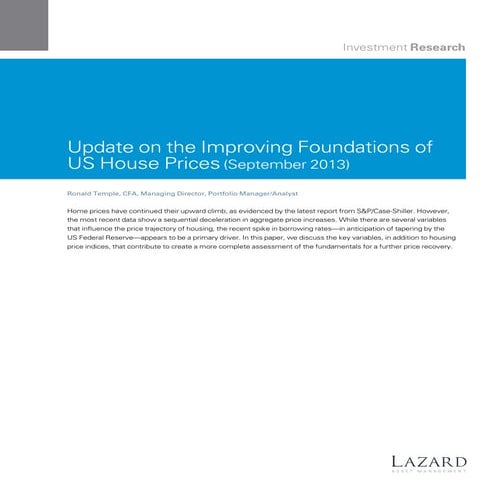 Lazard Investment Research: Update on the Improving Foundations of US ...