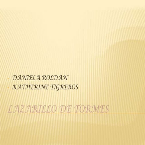 Lazarillo de tormes | PPTX