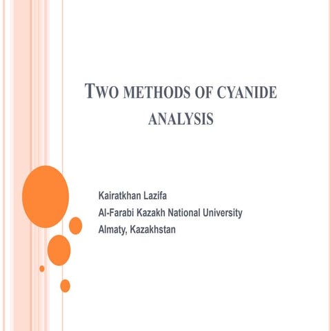 Two methods of сyanide analysis | PPTX
