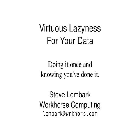 Lazy Data Using Perl Pdf Programming Languages Computing 8905