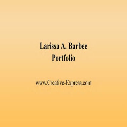 L Barbee Portfolio | PDF