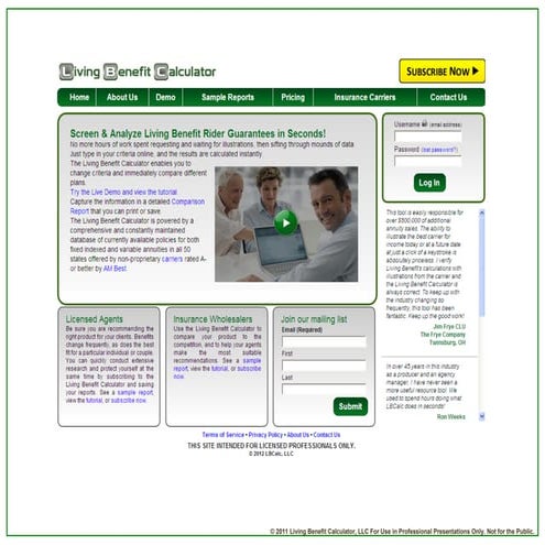 Living Benefit Rider Presentation & Discount Offer | PDF