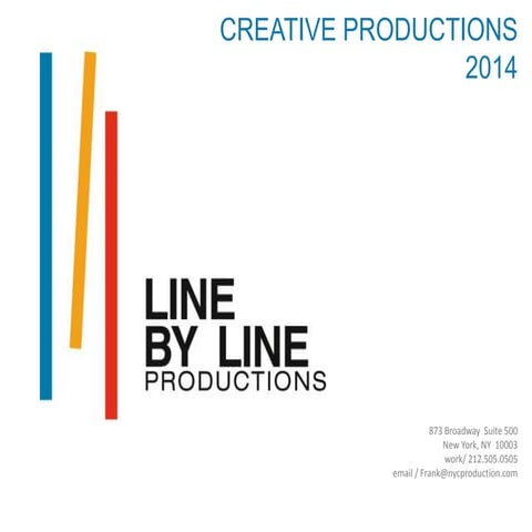 Line By Line Productions Capabilities deck | PPT