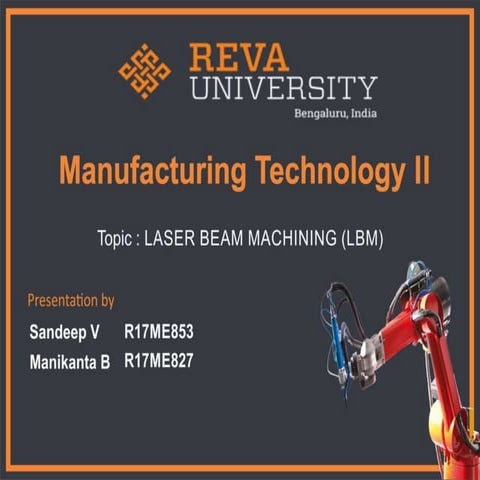 Laser Beam Machining (LBM) | PPT