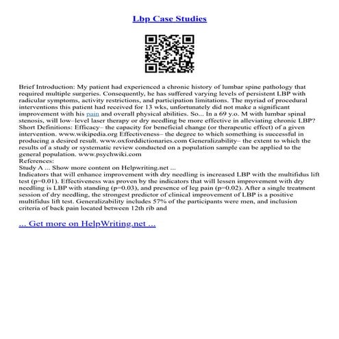 Lbp Case Studies | PDF