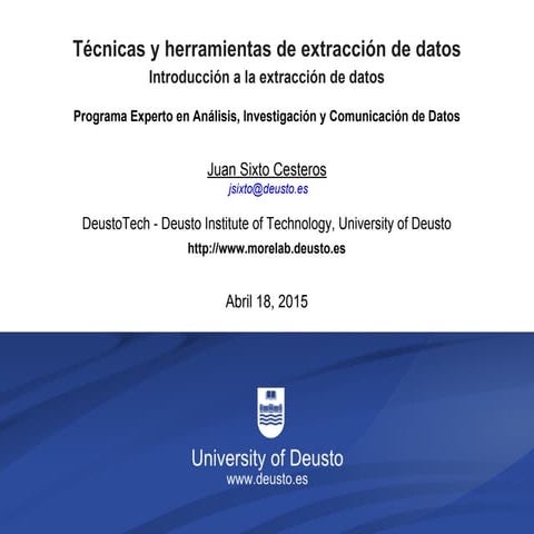 Técnicas y herramientas de extracción de datos | PDF