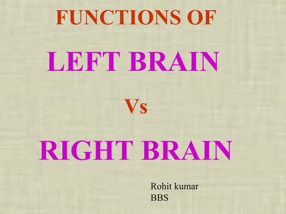 Left and Right Brain Dominance | PPT