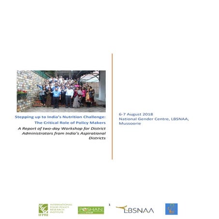 Stepping up to India’s Nutrition Challenge: The Critical Role of Policy Makers | PDF