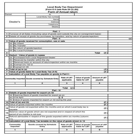Lbt annual return form | PDF