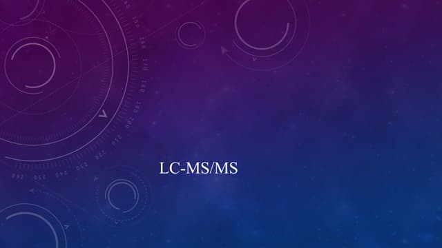 Lcms basics shimadzu 8040 | PPTX