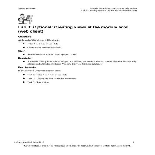 Lab 3: Optional: Creating views at the module level (web client) | PDF