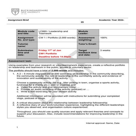 Leadership and Teamwork assignments help | DOCX