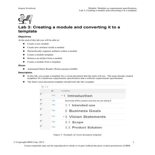 Lab 3: Creating a module and converting it to a template | PDF