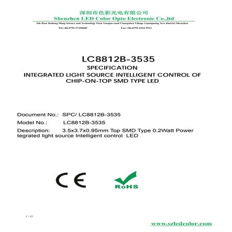 Lc8812b 3210 side led | PDF