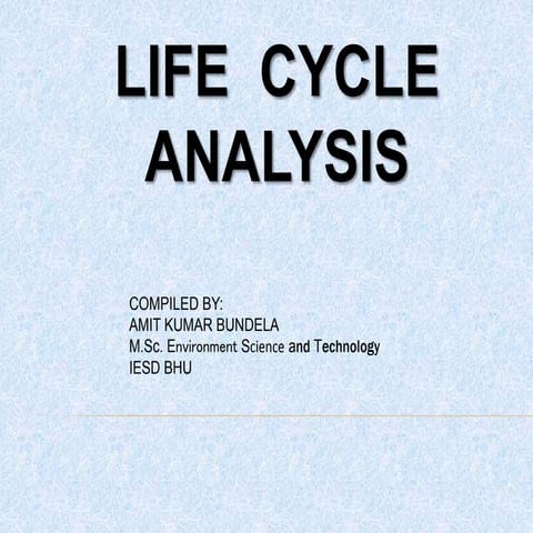 Life Cycle Assessment | PPTX