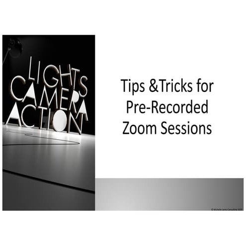 Lights, Camera, Action: How to Prep for a Pre-Recorded Session | PDF ...
