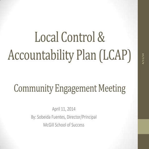 LCAP | PPTX | Professional School | Postgraduate Education