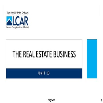 LCAR Unit 13 - The Real Estate Business - 14th Edition Revised.pdf