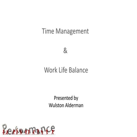 Time Management & Worklife Balance training course | PPT