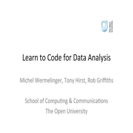 Learn to Code for Data Analysis | PPT