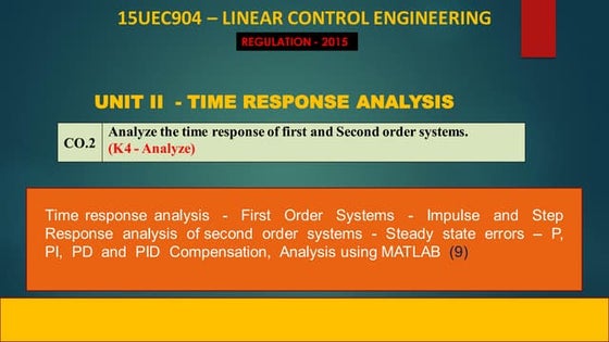 Time Response Analysis | PPTX | Technology & Computing