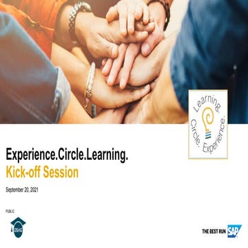 Experience. Learning. Circle. - Kick-off session | PDF