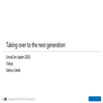 Taking over to the Next Generation | PPT