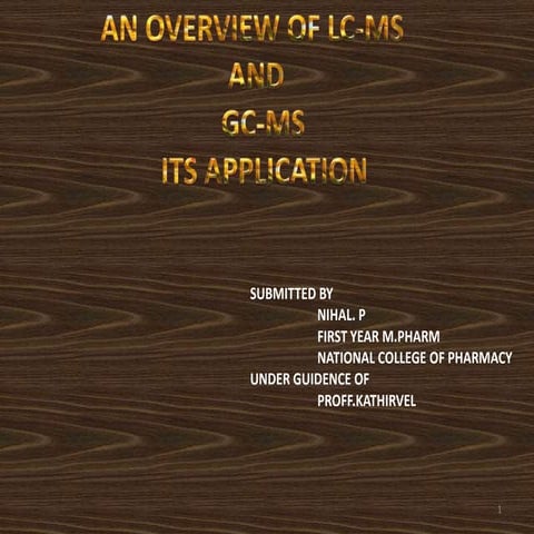 Lcms gcms and its applications | PPT