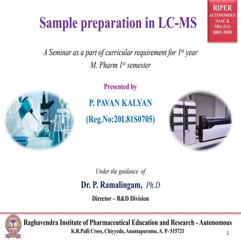 Sample Preparation in LC-MS | PDF