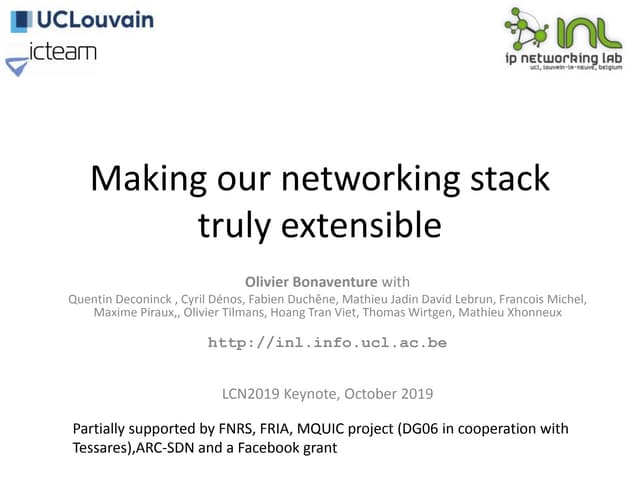 Making our networking stack truly extensible | PPT Making our networking stack truly extensible | PPT