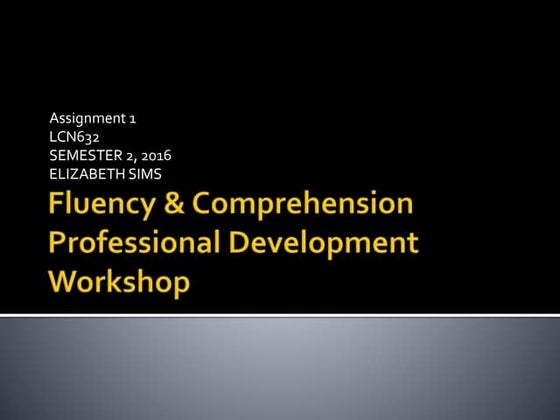 Reading fluency powerpoint | PPTX