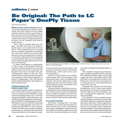 Be Original: The Path to LC Paper's OnePly Tissue | PDF
