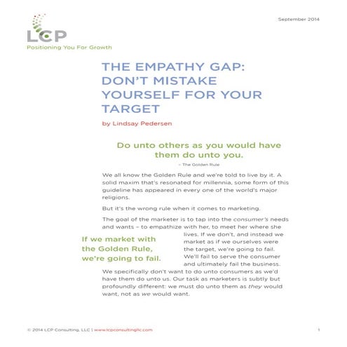 Lcp consulting white-paper-empathygap | PDF