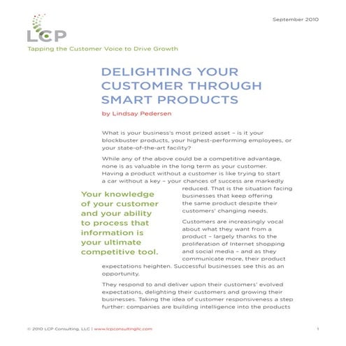 Lcp Consulting White Paper Smart Products | PDF
