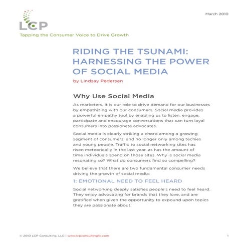 Lcp Consulting White Paper Market Research | PDF