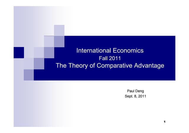 David Ricardo comparative advantage theory | PDF