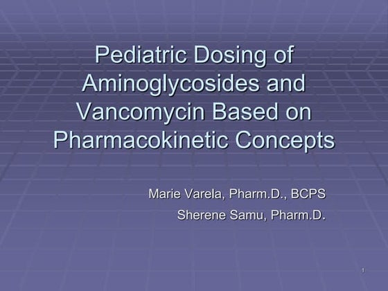 Gentamicin tdm | PPTX