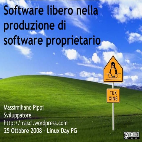 Software libero nella produzione di software proprietario | PPT