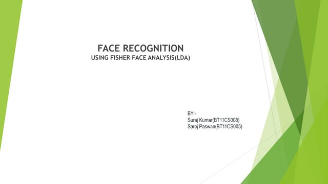 Face Recognition using PCA-Principal Component Analysis using MATLAB | PPTX
